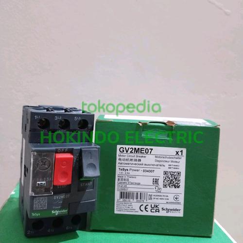 Jual MOTOR CIRCUIT BREAKER SCHNEIDER GV2ME07 1.6-2.5A SCHNEIDER NEW ORI ...