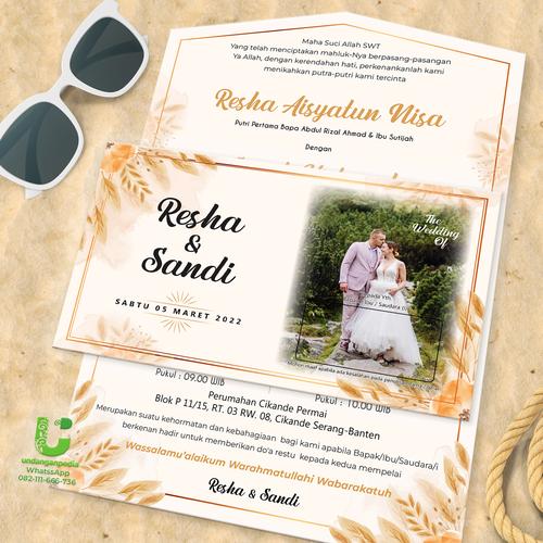 Jual Undangan Pernikahan Semi Amplop Jasmine Gliter Glossy Elegan Unik9 ...