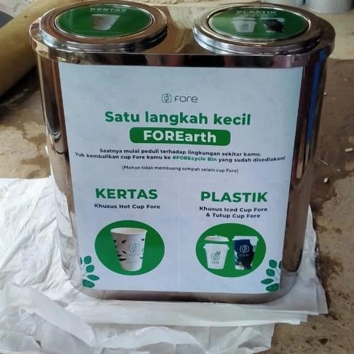 Jual tong sampah stainless 2in1 - MIROR STAINLESS, packing bubble - Kab ...