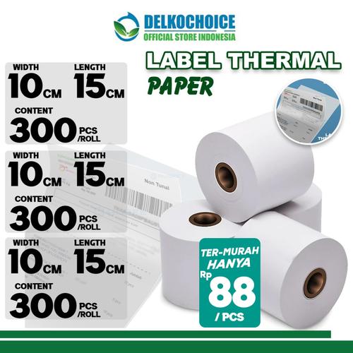Jual Label Kertas Sticker Thermal Resi Paper Stiker Printer Barcode POS - Label 10x15 500 - Kota ...