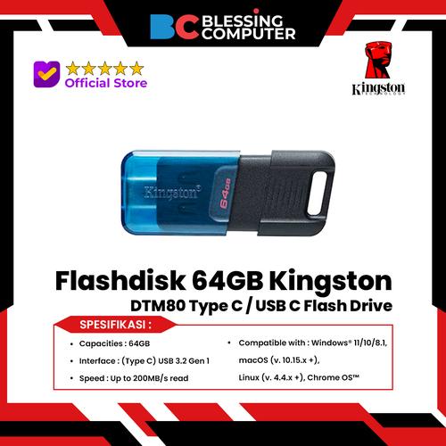 Jual Flashdisk 64GB Kingston DTM80 Type C / USB C Flash Drive - Kota ...