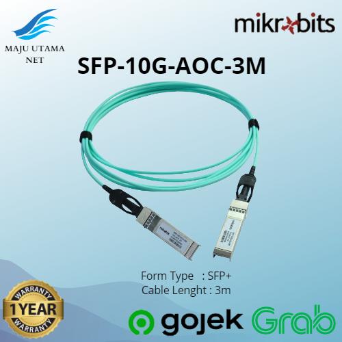 Jual Mikrobits SFP Active Optical Cable 10G 3M SFP-10G-AOC-3M - Jakarta ...