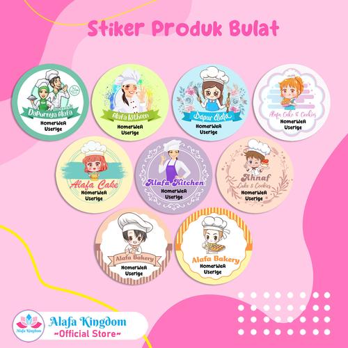 Jual Stiker Produk Bulat | Stiker Kemasan Toples Kue Kering 061-069 ...