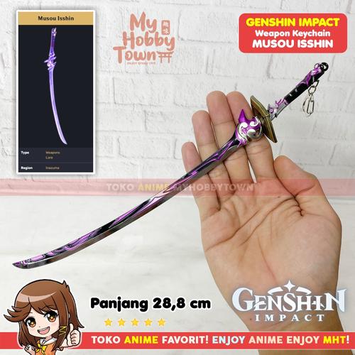 Jual Gantungan Kunci Senjata Genshin Impact Musou Isshin Raiden Shogun ...