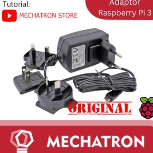 Jual Adaptor Original Raspberry Pi 3 b b+ Power Supply PSU Official 5V ...