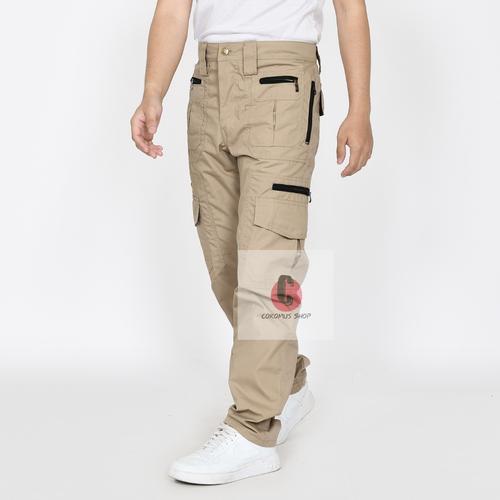 Promo Celana Tactical Panjang Cargo Pants Pria Force Bahan Ripstop Premium - Krem, 32 - Kota ...