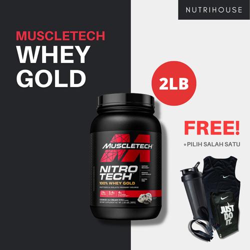 Jual Muscletech Nitrotech WHEY GOLD 2lb Nitro Tech Whey Protein Isolate ...