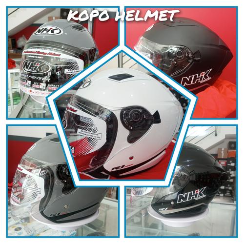 Jual NHK R1 Max Solid Hitam/Putih/Grey Original - Hitam Gloss - Kab ...