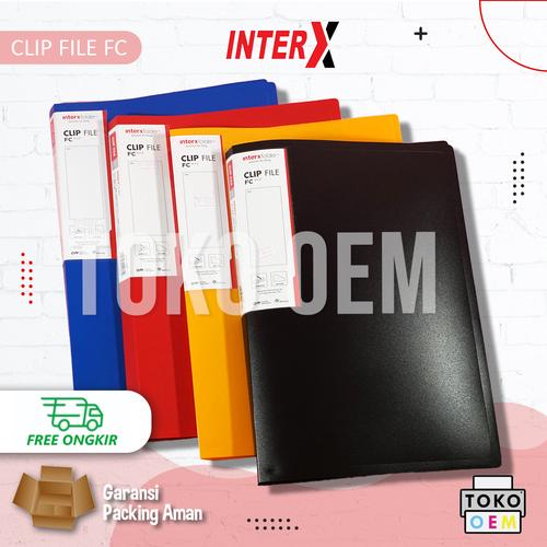 Jual INTERX CLIP FILE MAP JEPIT BESI TANPA LUBANG PLASTIK TEBAL F4 FOLIO - Hitam - Kab ...