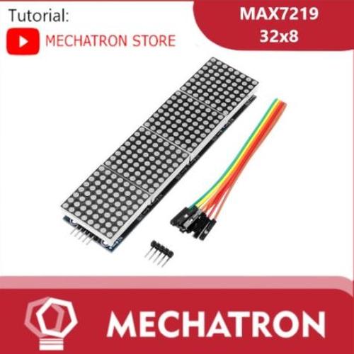 Jual MAX7219 32x8 LED DOT MATRIX MODULE 8x8 4 in 1 RUNNING TEXT DISPLAY ...