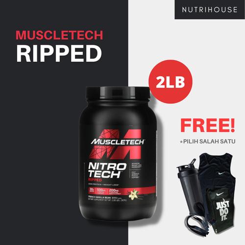 Jual Muscletech Nitrotech Ripped 2lb Nitro Tech Whey with Fat Burner ...
