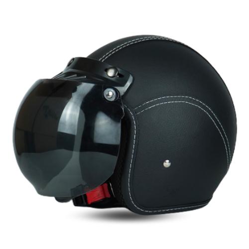 Jual Helm Bogo Kulit Dewasa Full Leher Hitam Polos SNI Original - HITAM ...