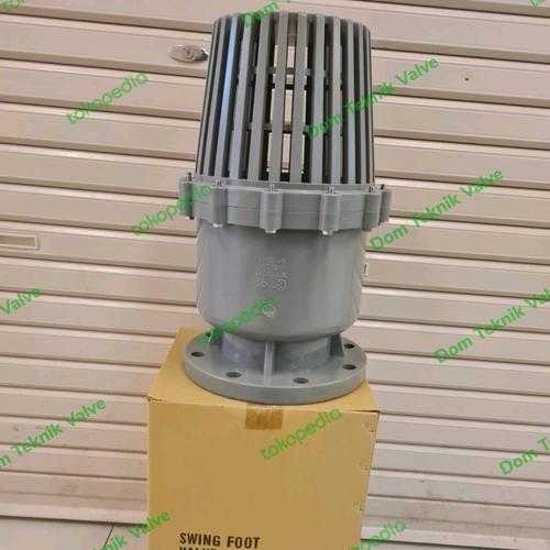 Jual foot valve flange 5" inch PVC 10K / swing foot valve pvc flange ...
