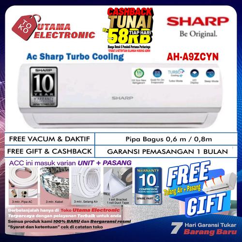 Jual SHARP AC STANDAR 1 PK AH-A9UCY TURBO COOL + INSTALASI PEMASANGAN - Kota Tangerang - TOKO ...