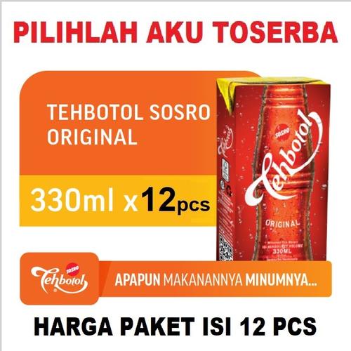 Jual Teh Botol Sosro Kotak Original 330 ml - ( HARGA 12 pcs ) - Jakarta ...