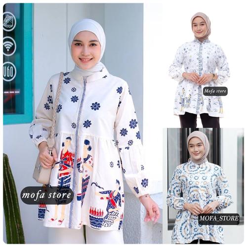 Jual Baju Batik Wanita Modern Lengan Panjang Balon Terbaru - mbok jamu ...