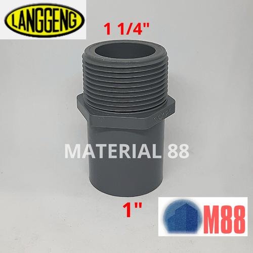 Jual SDL 1 1/4x1 inch AW Sok Drat Luar 1 1/4 x 1; 1.25 × 1 PVC - Kab ...