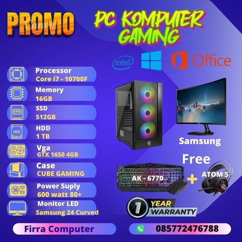 Jual PC RAKITAN GAMING FULLSET CORE i7 10700f RAM 16GB/SSD 512/HDD 1TB/LED - Jakarta Pusat ...