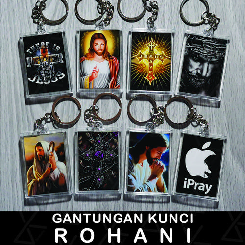 Jual Keychain/Gantungan Kunci Rohani akrilik Ganci Suvenir Kristen ...