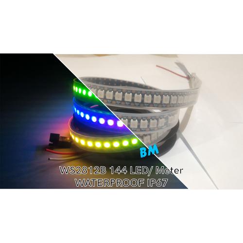 Promo WS2812B Smart LED Strip RGB 144/m 1 meter waterproof Addressable ...