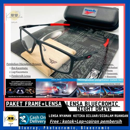 Jual KACAMATA BLUECROMIC PRIA PHOTOCROMIC ANTI RADIASI 3 IN 1 MINUS ...