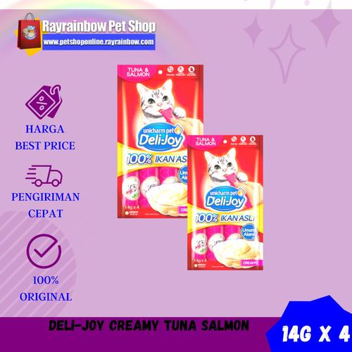 Jual Deli-Joy Snack Kucing Basah 14gr - Creamy Rasa Tuna & Salmon ...