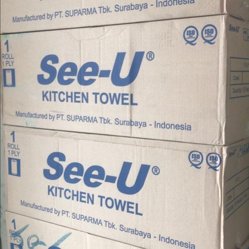 Jual 1 Dus Karton Tissue Seeu See-U Kitchen Towel Roll Tisu Dapur Isi 6 ...