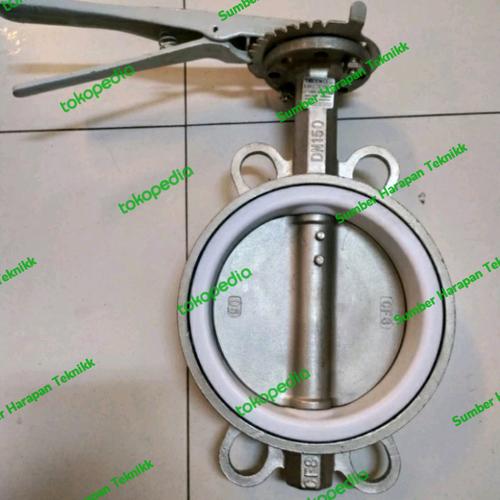 Jual Butterfly Valve TOZEN Stainless SS304 Seat PTFE 8" Inch / DN 200 ...