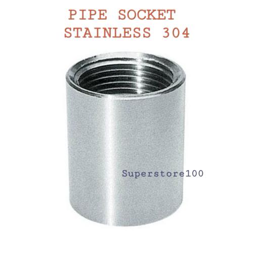 Jual 2" PIPE SOCKET STAINLESS SS304 304 2 INCH DRAT DALAM SDD SOKET ...
