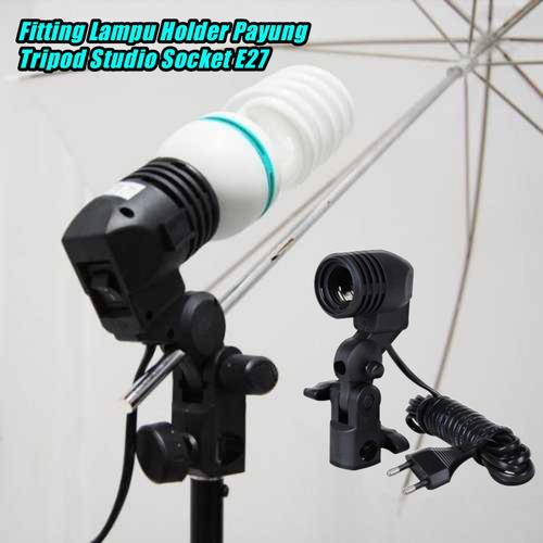 Jual Dudukan Fitting Lampu E27 Stand Holder Tripod Foto Studio Etalase ...