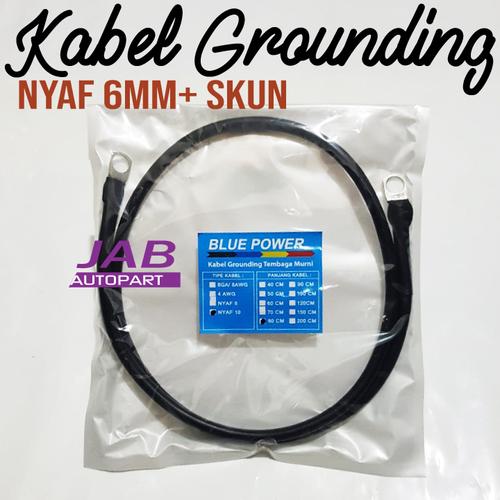 Jual Kabel NYAF 6mm + Skun Kabel Grounding Ground BLUE POWER - 20cm ...