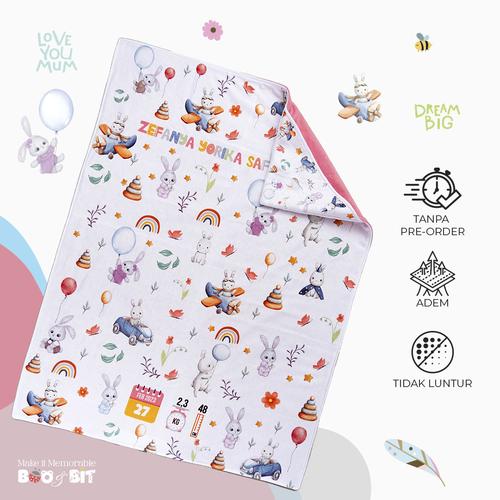 Jual Selimut Bayi Boo and Bit Bunny | Custom Nama - Bibs - Kota ...