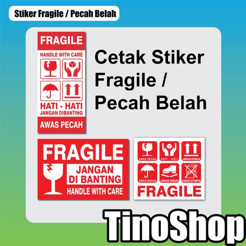 Jual Label Stiker Fragile / Pecah Belah / Awas Pecah - Stiker Kromo ...