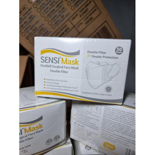 Jual Masker Sensi Duckbill isi 50 Face Mask 3 ply Earloop Original ...