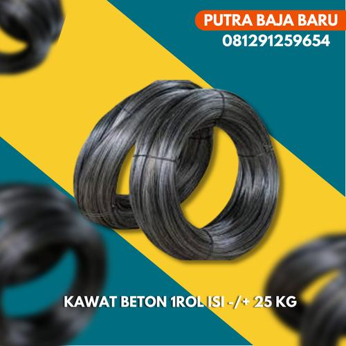 Jual KAWAT BETON 1ROL ISI -/+ 25 KG/KAWAT BENDRAT IKAT HITAM/PENGIKAT ...