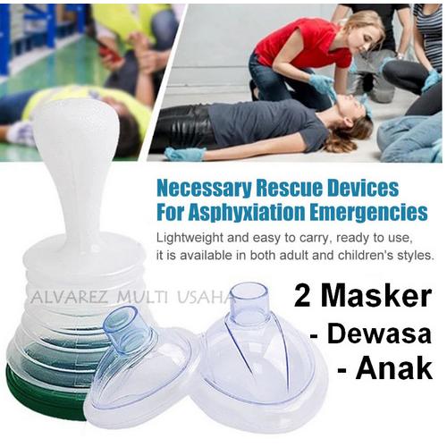 Jual Masker CPR Choking Resusitasi / First Aid Rescue Kit Mask ...