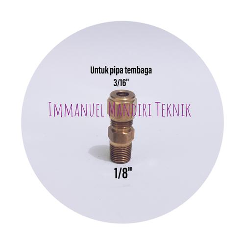 Jual Nepel pipa tembaga 1/8 x 3/16 / Male connector 1/8 x 3/16 pipa tembaga - Jakarta Barat ...