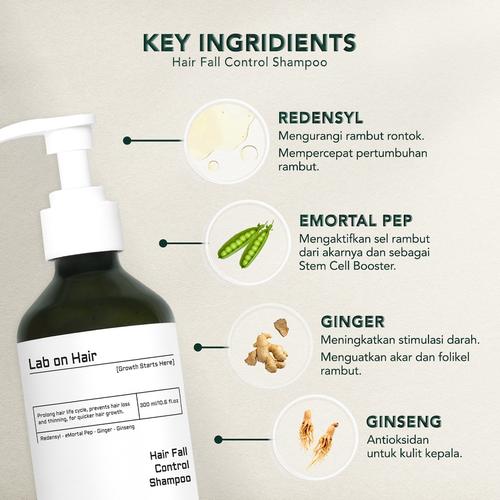 Jual LAB ON HAIR SHAMPOO ANTI HAIR FALL 300ML LAB HAIR ANTI BOTAK ...