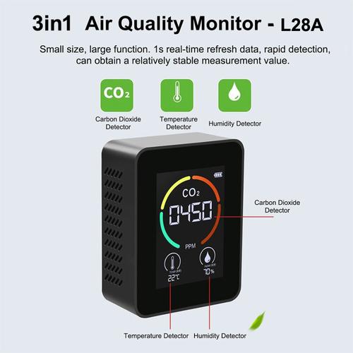 Promo Pengukur Kualitas Udara Detector CO2, Thermometer, Hygrometer ...
