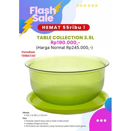 Jual TUPPERWARE TABLE COLLECTION - MANGKOK SAJI BERBENTUK CRYSTAL ...