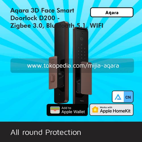Jual Aqara D200 3D Smart Video Doorlock Homekit Homekey Face ...