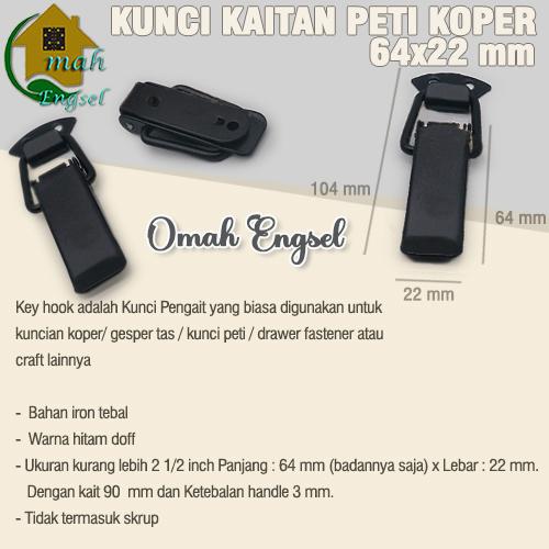 Jual Kunci Kaitan Peti Koper Box Hitam 2.5 Inch PT.KK25 (2 Pcs) Kunci ...