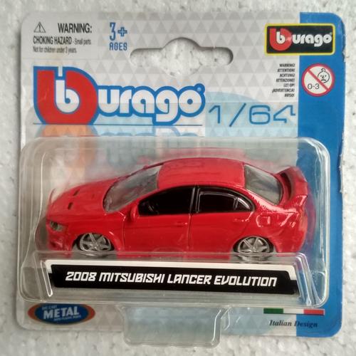 Jual Diecast Bburago 64 2008 Mutsubishi Lancer Evolution Merah - Kab ...