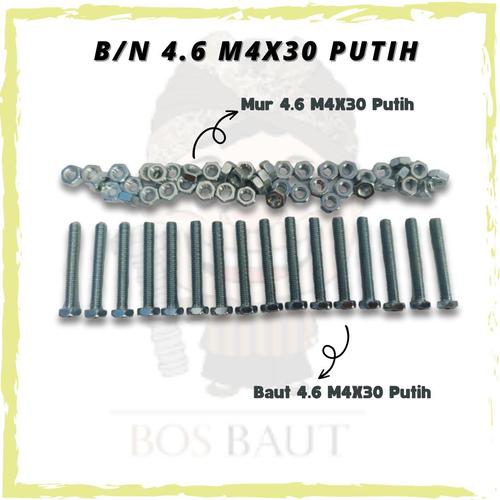 Jual Baut Mur Besi M4X30 P0.7 K7 PUTIH - Kota Surabaya - Bos Baut ...