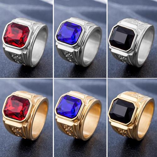 Promo Cincin Batu Pria Safir Biru Ruby Merah Men Ring Batu Hitam Sapphire C9 - BLUEXGOLD, 11 ...