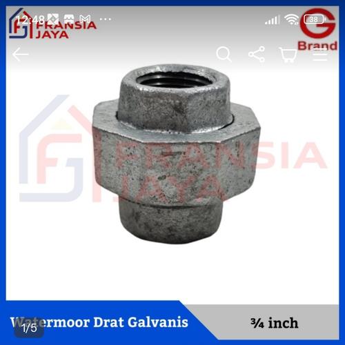 Jual Sambungan Pipa Besi Watermoor Galvanis 3/4 Inch Galunggung /G ...