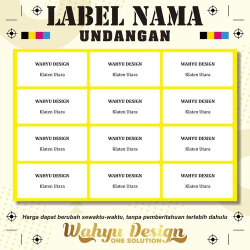 Jual Stiker Label Nama / Mata Pelajaran - WF-A, CUSTOM TULISAN - Kab ...