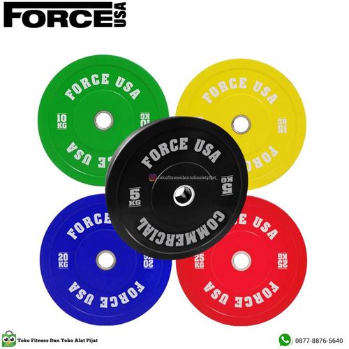 Jual Force USA Coloured Bumper Plate 150Kg ( 5Kg-25Kg) Comercial Grade ...