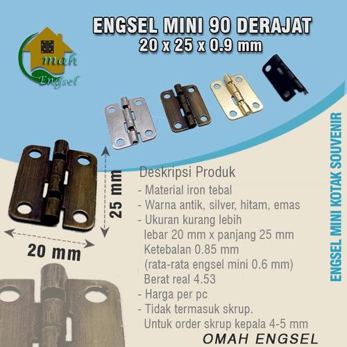 Jual Engsel Mini 90" 20 x 25mm PT.E (10 Pcs) Engsel Kecil Untuk Kotak ...