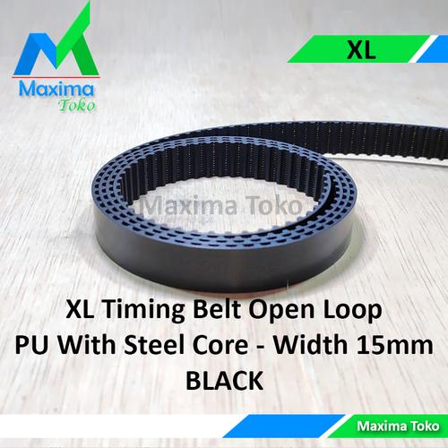 Jual XL Timing Belt Open Loop PU Steel Core Lebar 15mm Per 50CM BLACK ...